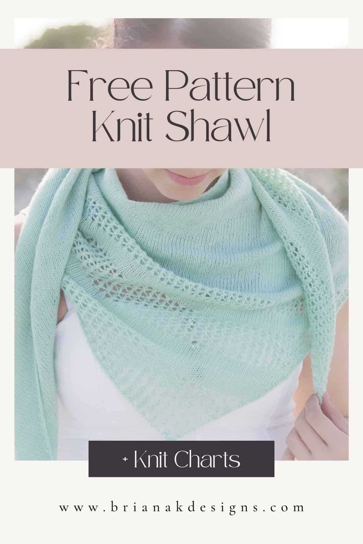 Light Summer Shawl Free Knit Pattern - With Knit Chart