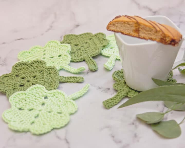 Shamrock Crochet Coaster Pattern | Quick And Cute Decor For St. Patrick ...