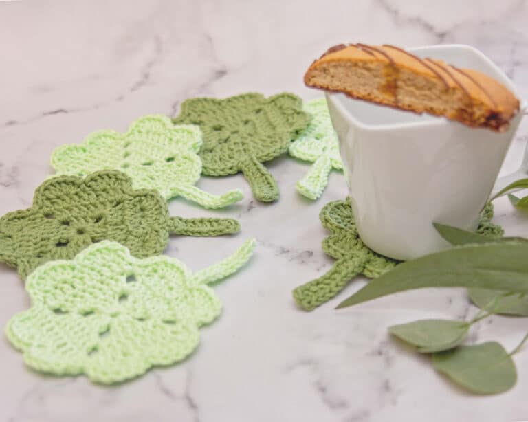 Shamrock Crochet Coaster Pattern | Quick And Cute Decor For St. Patrick ...