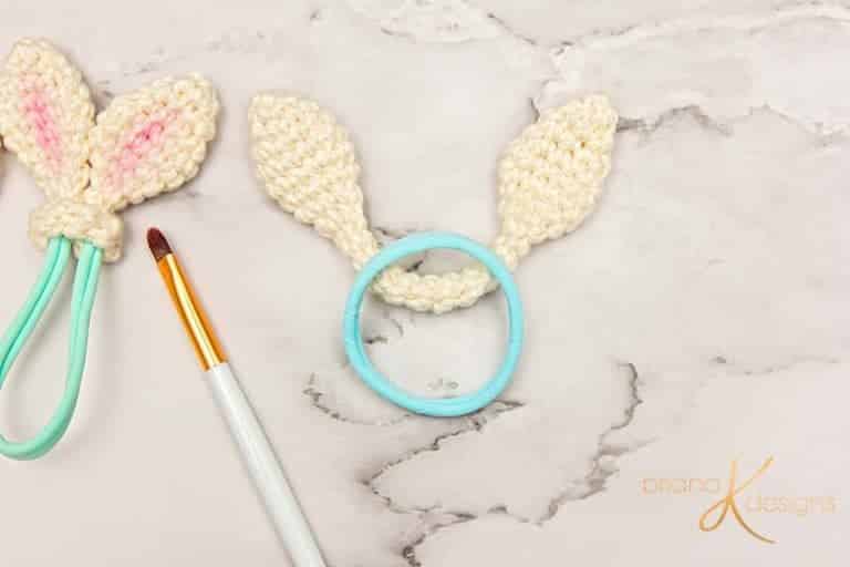Bunny Ears Hair Tie Adorable Free Crochet Pattern - Briana K Designs