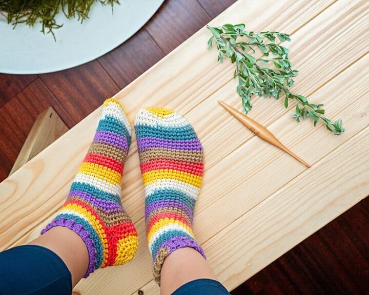 Felici Crochet Socks Free Beginner Pattern - Briana K Designs