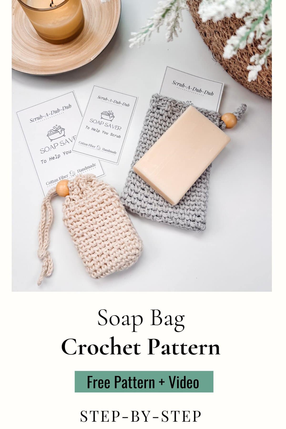Soap Saver Crochet Bag Pattern - with Printable