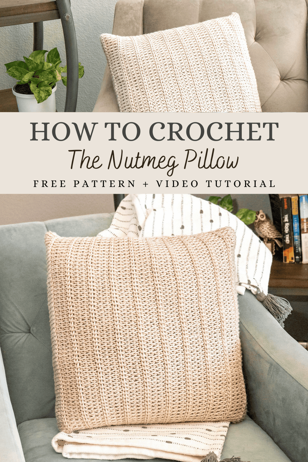 Crochet Nutmeg Pillow Free Pattern: Simple & Stylish Home Décor ...