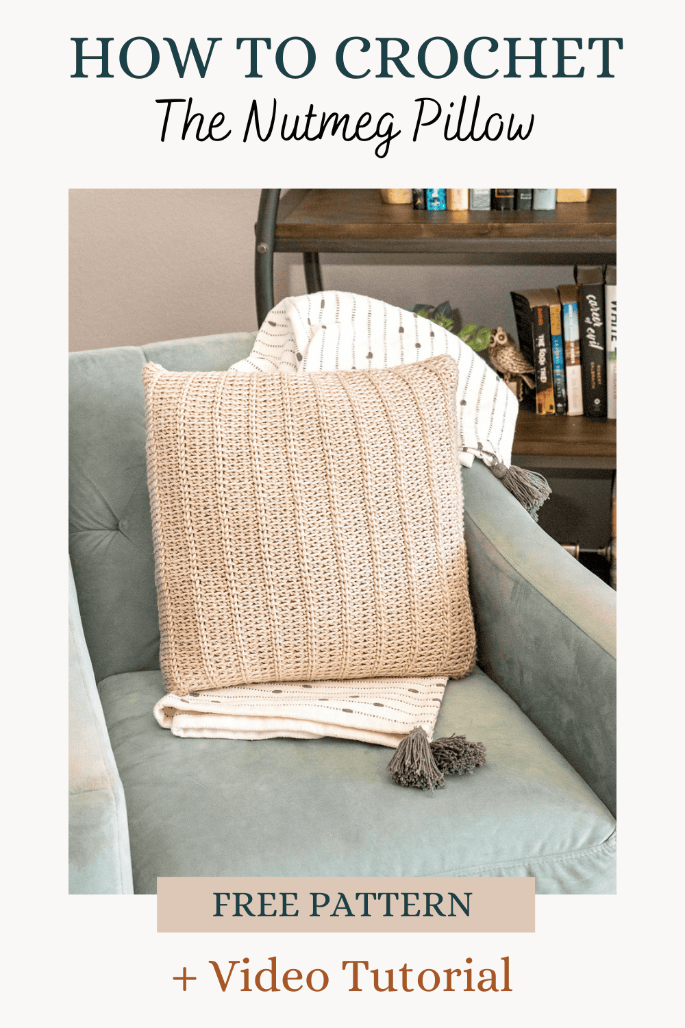 Crochet Nutmeg Pillow Free Pattern: Simple & Stylish Home Décor ...