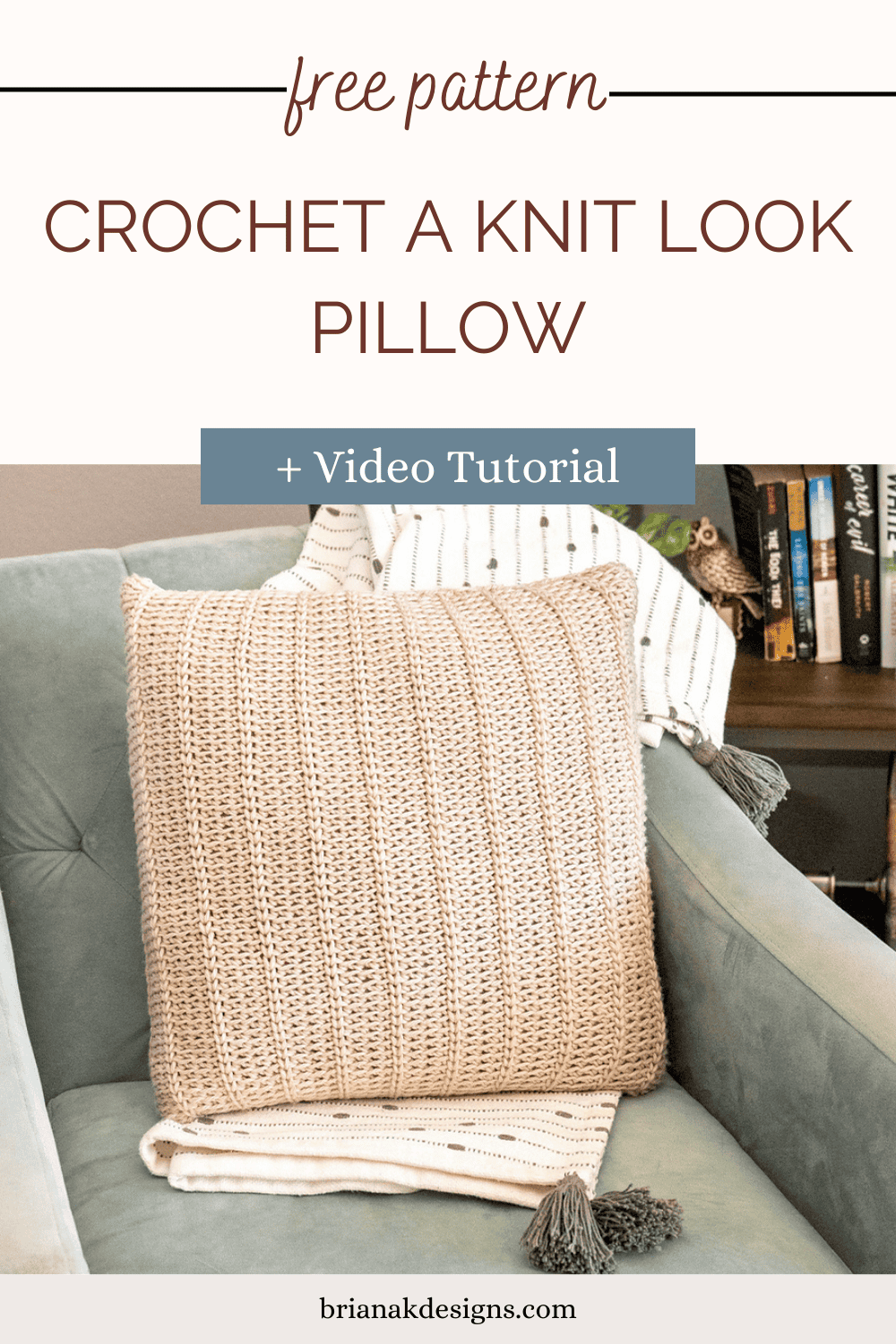 Crochet Nutmeg Pillow Free Pattern: Simple & Stylish Home Décor ...