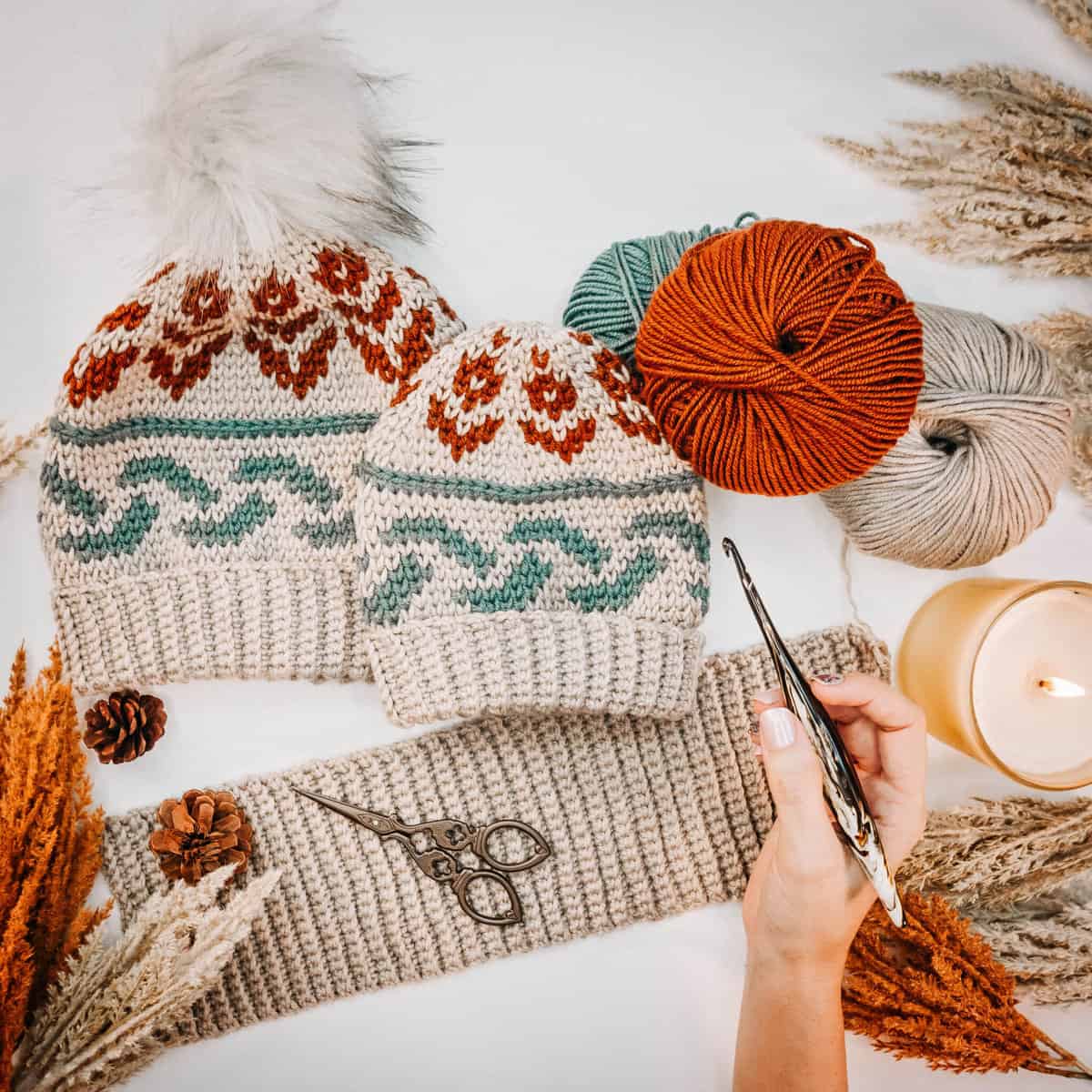 Forest Brooks Crochet Beanie Hat - Free Pattern - Briana K Designs