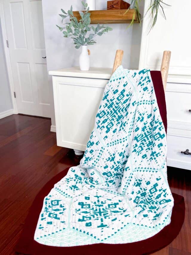 Snowflake Hexagon Mosaic Crochet Blanket - Briana K Designs