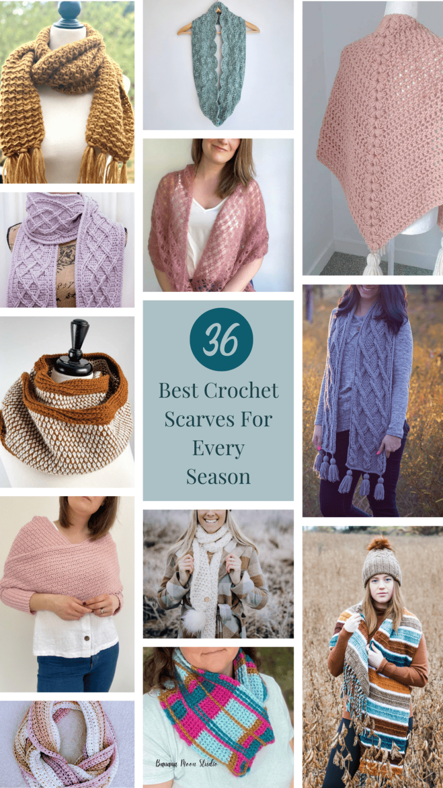 The Best 36 Crochet Scarf Patterns for Every Season - Briana K Designs