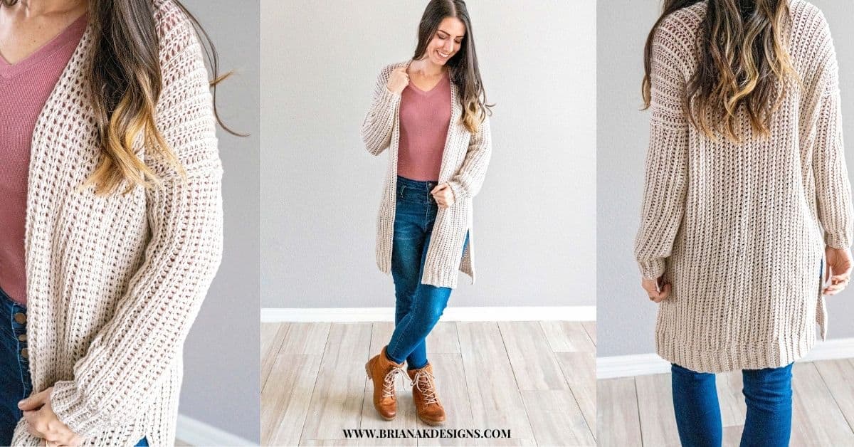 Campside Easy FREE Crochet Cardigan + Video Tutorial