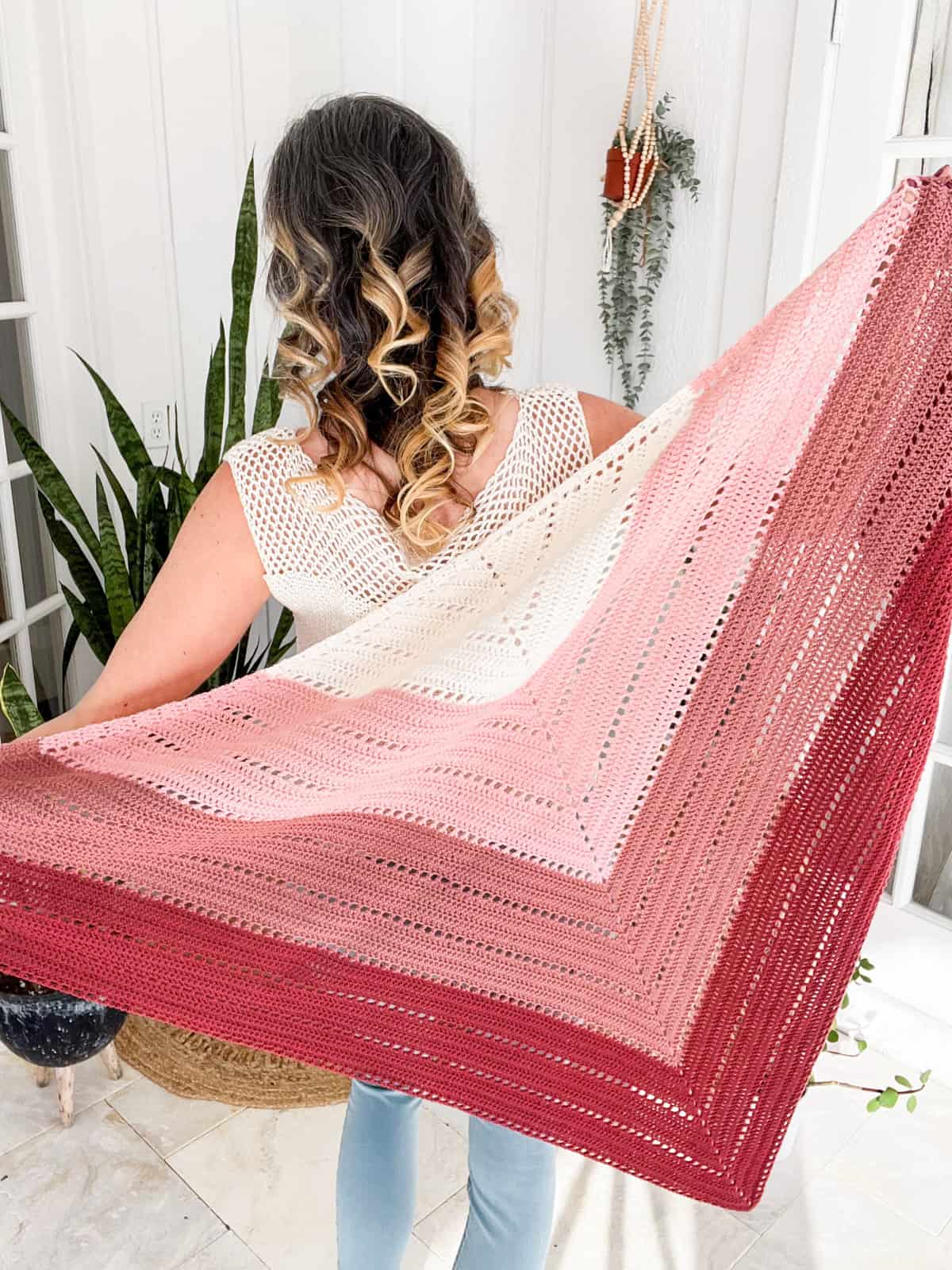 This Should Be Your First Triangle Crochet Shawl Free Pattern - Briana ...