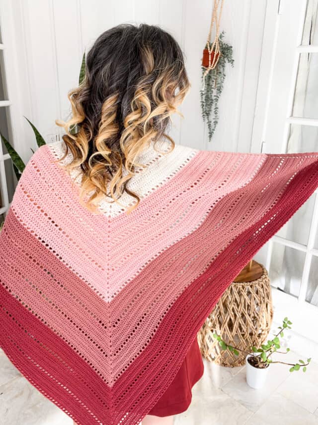 This Should Be Your First Triangle Crochet Shawl Free Pattern - Briana ...