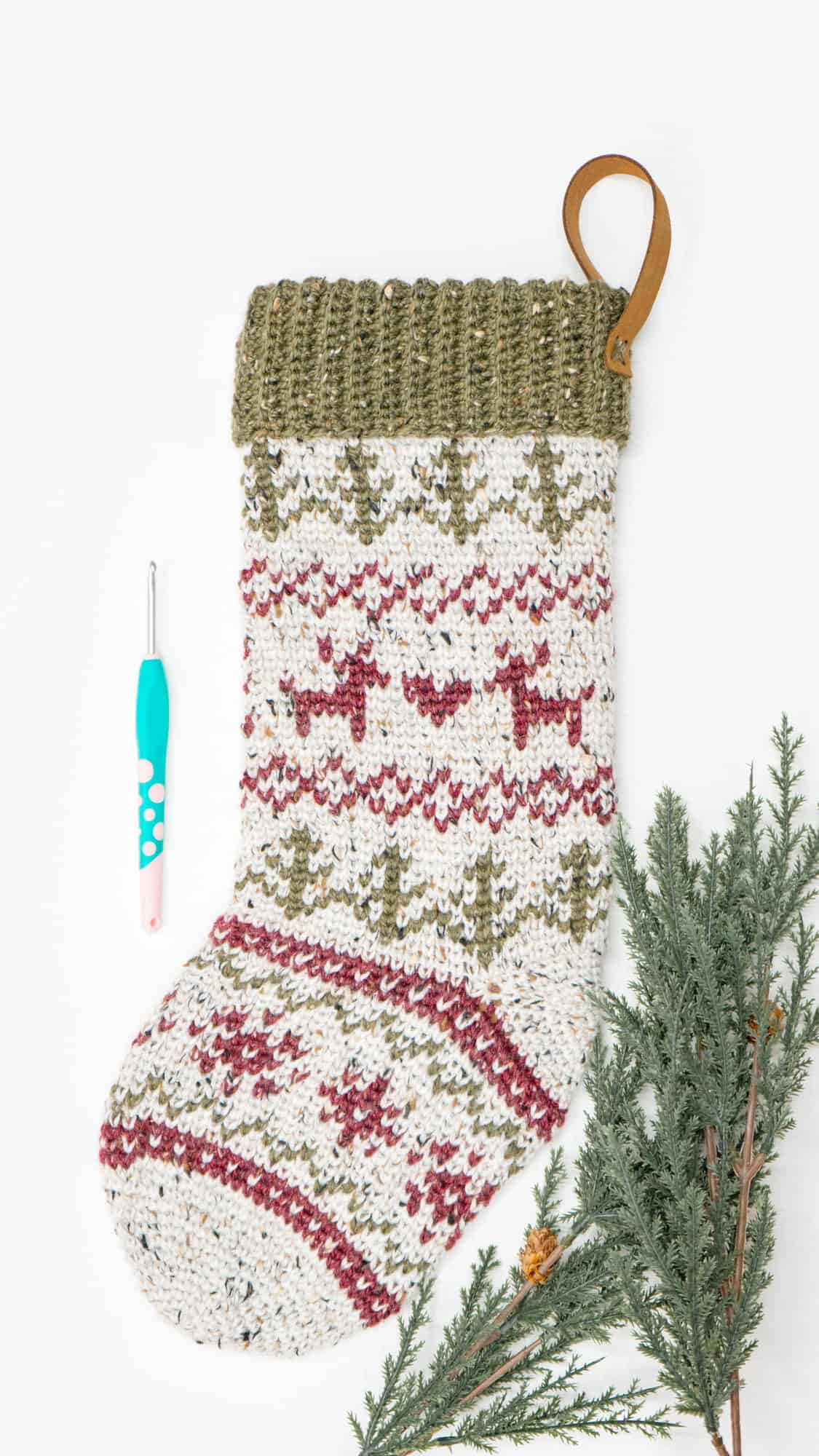 Free Colorwork Holiday Stocking Pattern to Create Your Own Style - Briana K Designs