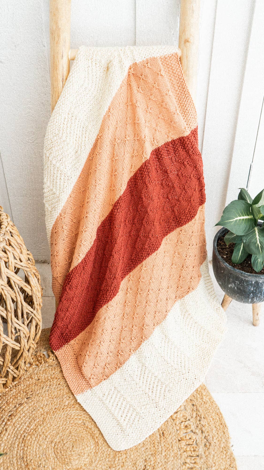 Knit Sampler Textured Blanket Free Pattern - Briana K Designs