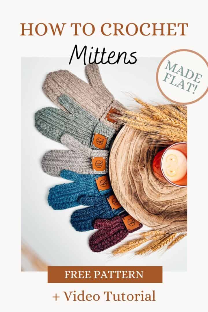 Easy Crochet Mittens Pattern For Beginners - Briana K Designs