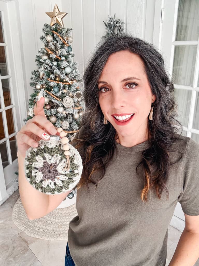 Quick Crochet Granny Hexagon Ornament - Briana K Designs