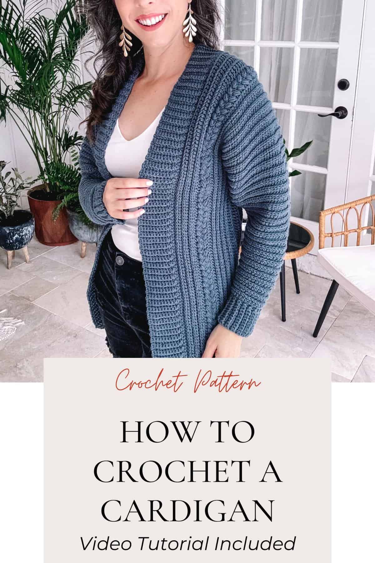 Easy Beginner Crochet Cardigan Free Pattern