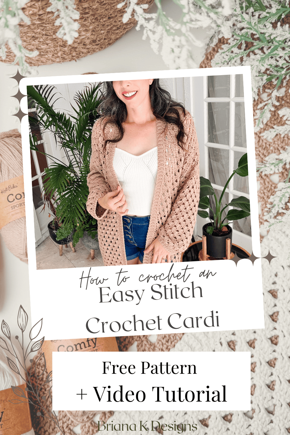 Easy Stitch Crochet Cardi Pattern - Briana K Designs