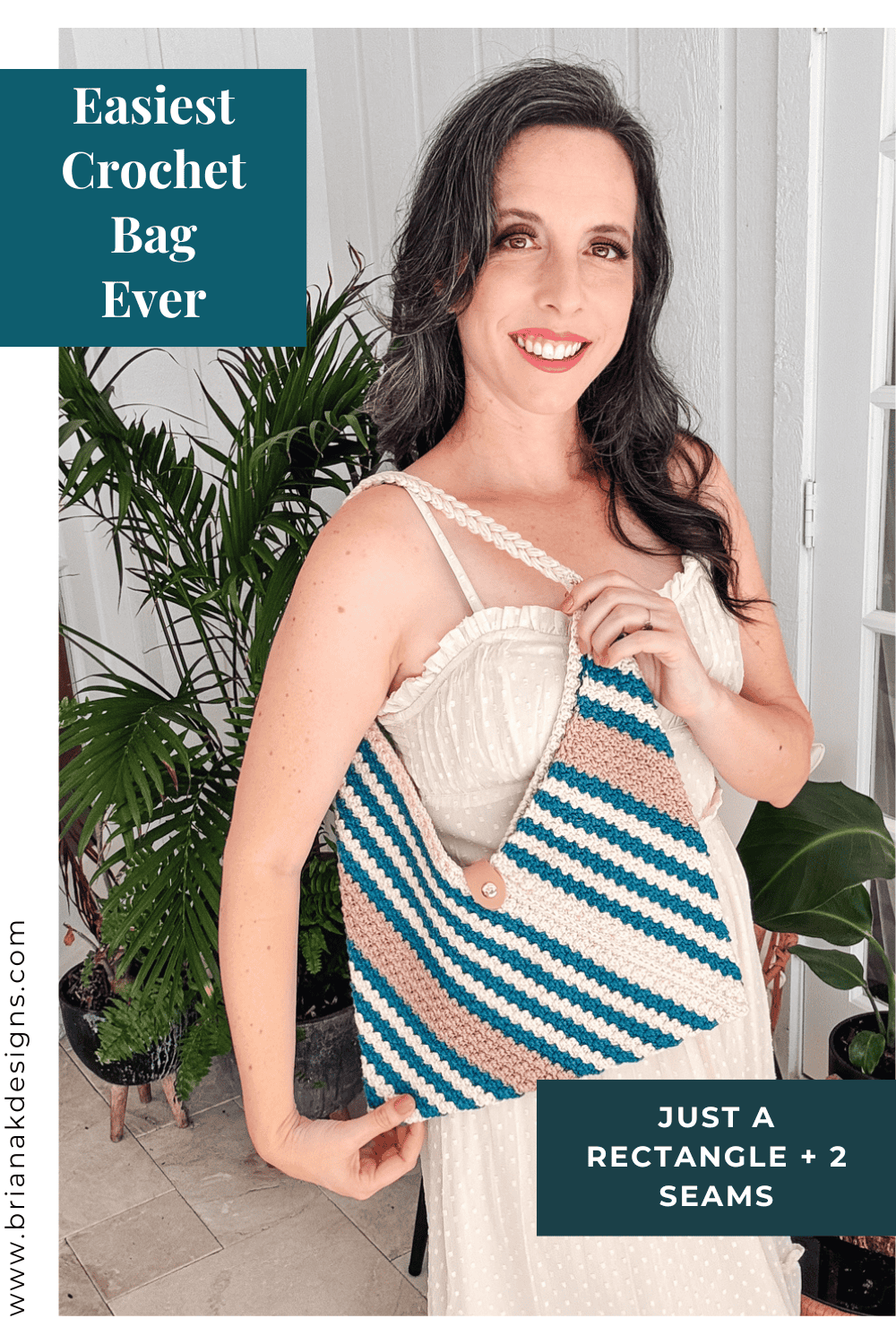 Free Crochet Rectangle Bag Pattern — The Danbury Bag (Easy 2-Seam ...