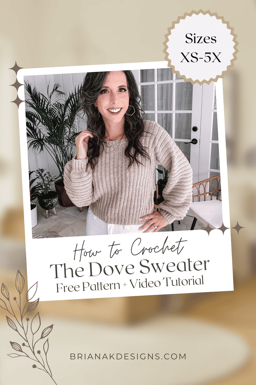 Dove Pullover – Easy Two-Seam Free Crochet Sweater Pattern for Adults ...