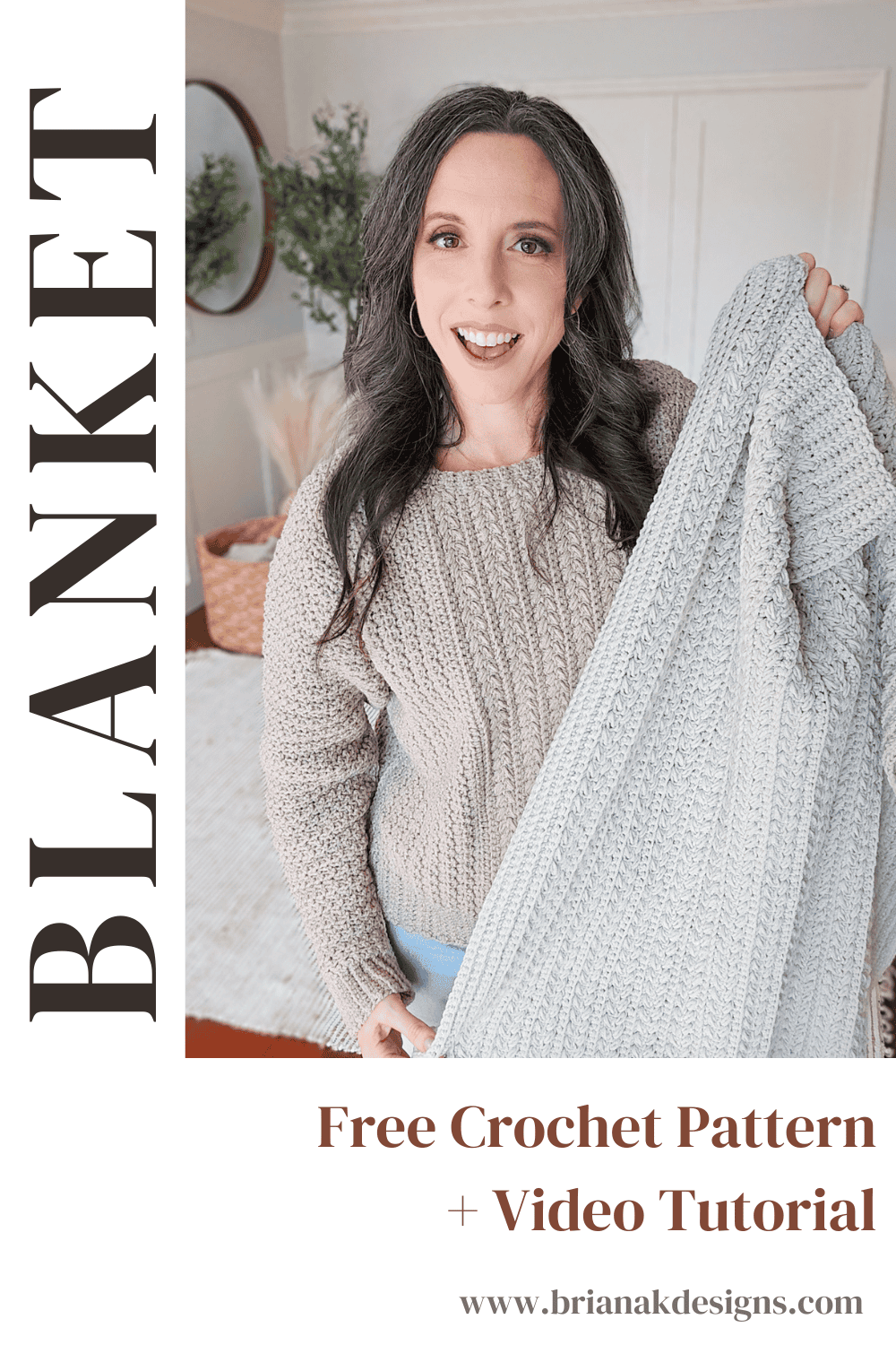 Braided Wheat Crochet Blanket Pattern - Briana K Designs