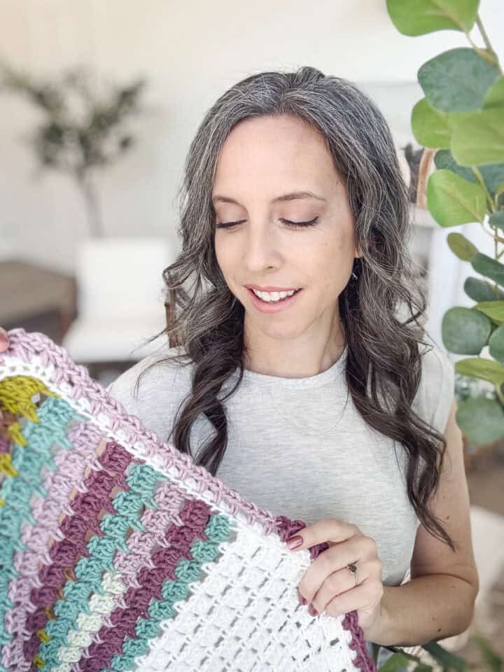 Easy Block Stitch Crochet Blanket Free Pattern