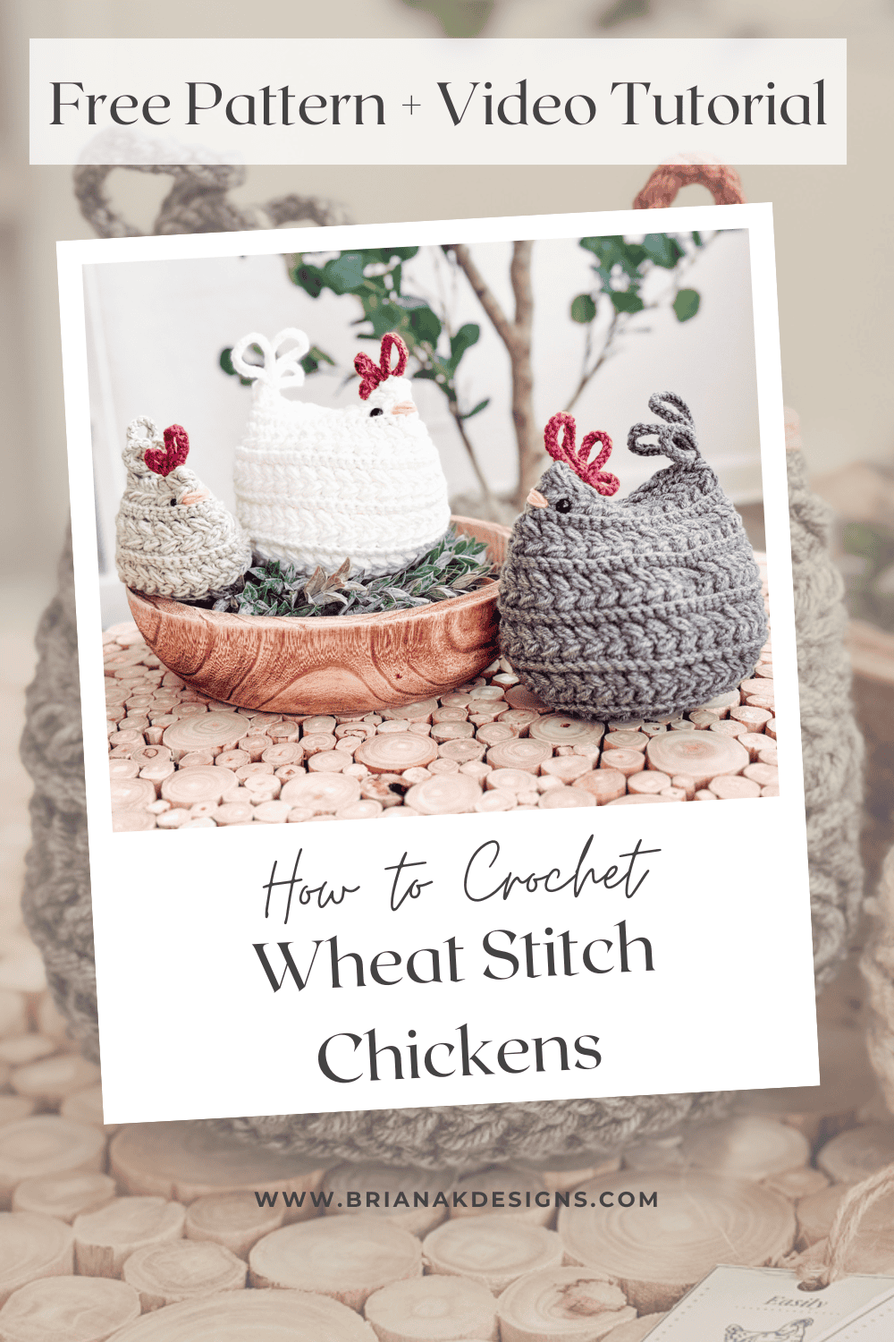Wheat Stitch Crochet Chickens Free Pattern