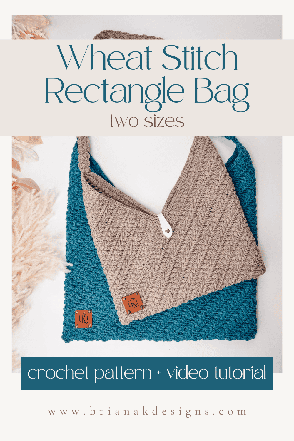 Wheat Stitch Crochet Rectangle Bag - Free Pattern