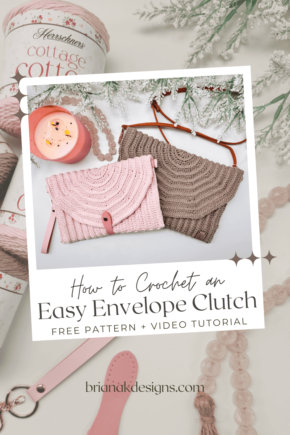 Easy Crochet Clutch Pattern – Stylish Envelope Bag - Briana K Designs