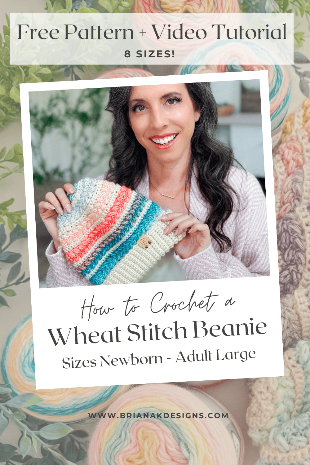 How to Crochet a Wheat Stitch Beanie – Free Pattern for All Ages - Briana K Designs
