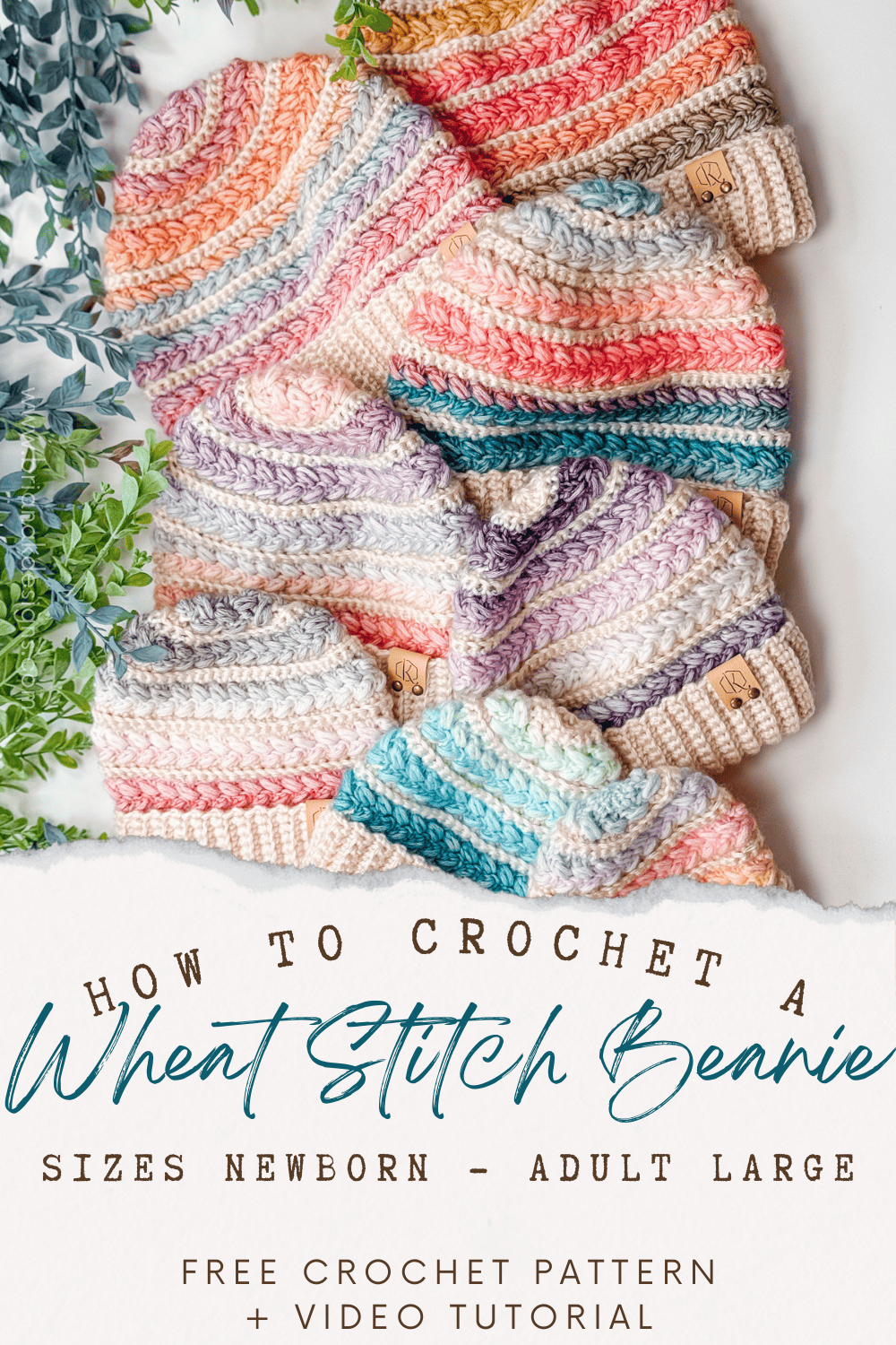 How to Crochet a Wheat Stitch™ Beanie – Free Pattern for All Ages ...