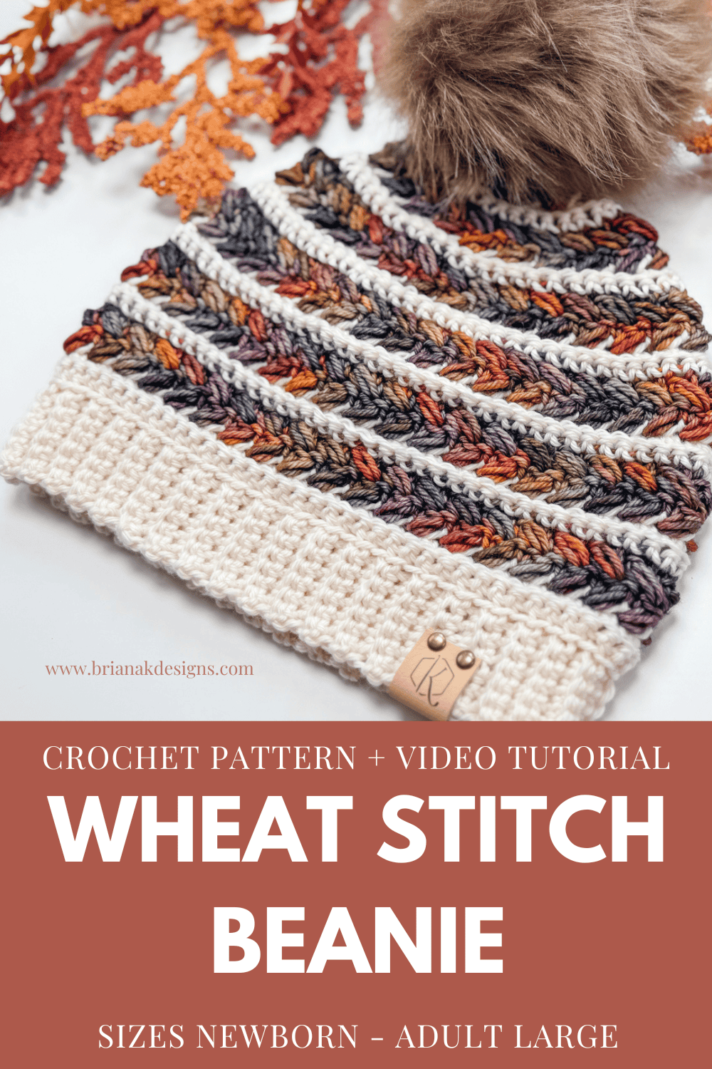 How to Crochet a Wheat Stitch Beanie – Free Pattern for All Ages ...