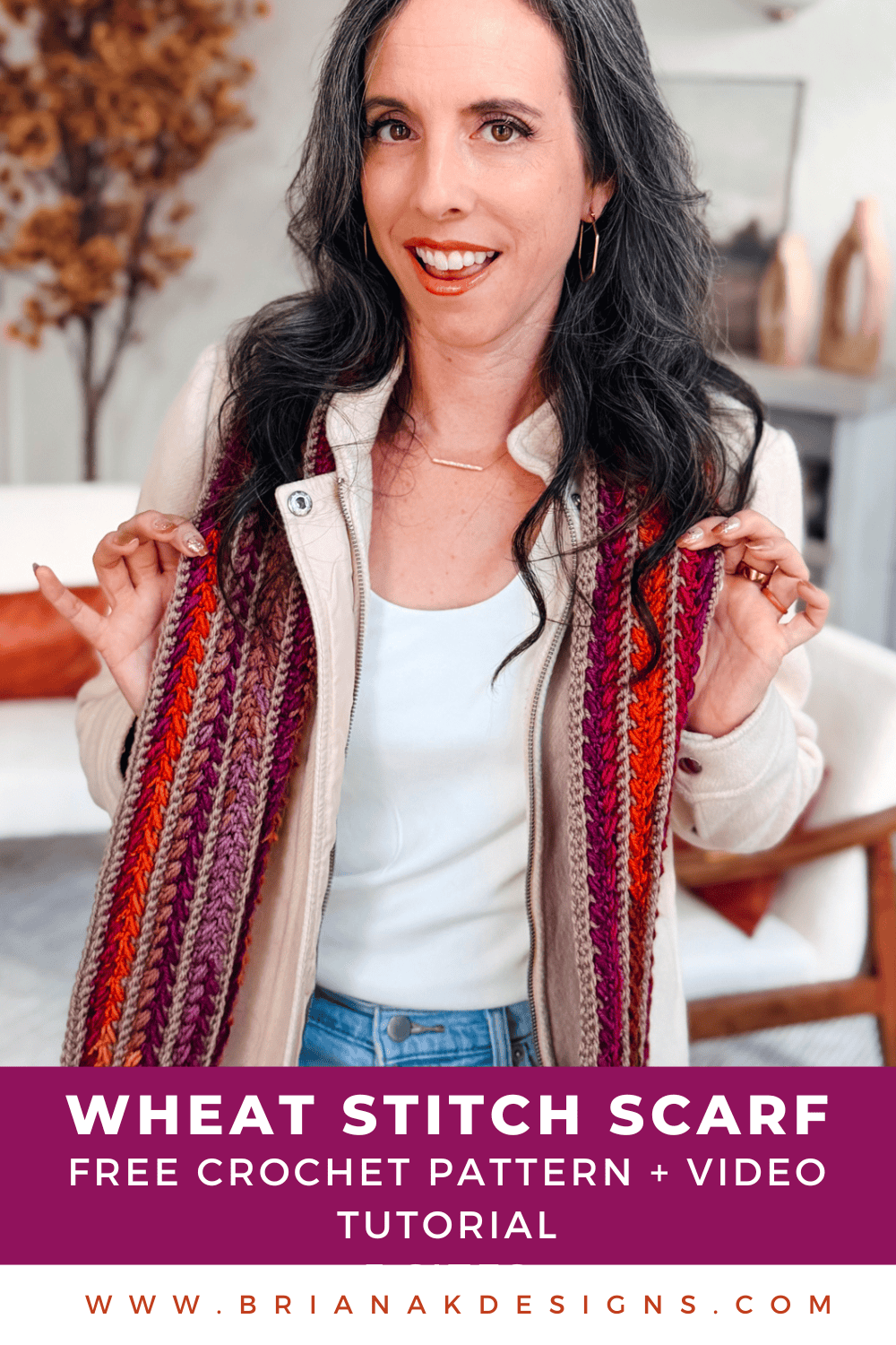 Wheat Stitch™ Scarf Crochet Pattern – Cozy Texture & Timeless Style ...