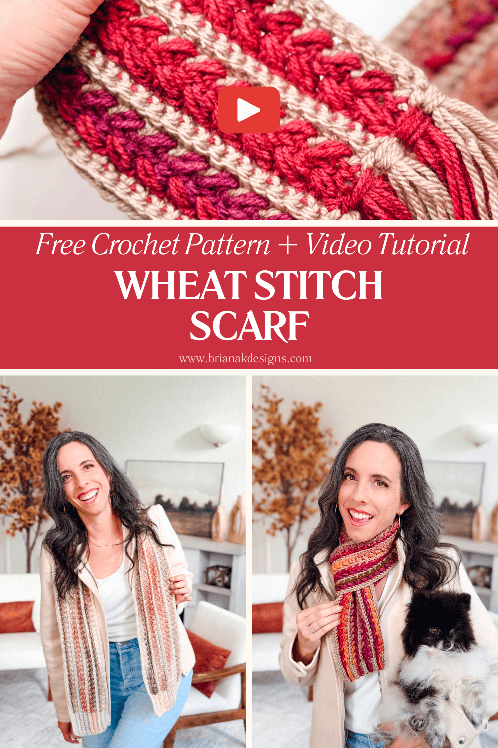 Wheat Stitch™ Scarf Crochet Pattern – Cozy Texture & Timeless Style ...