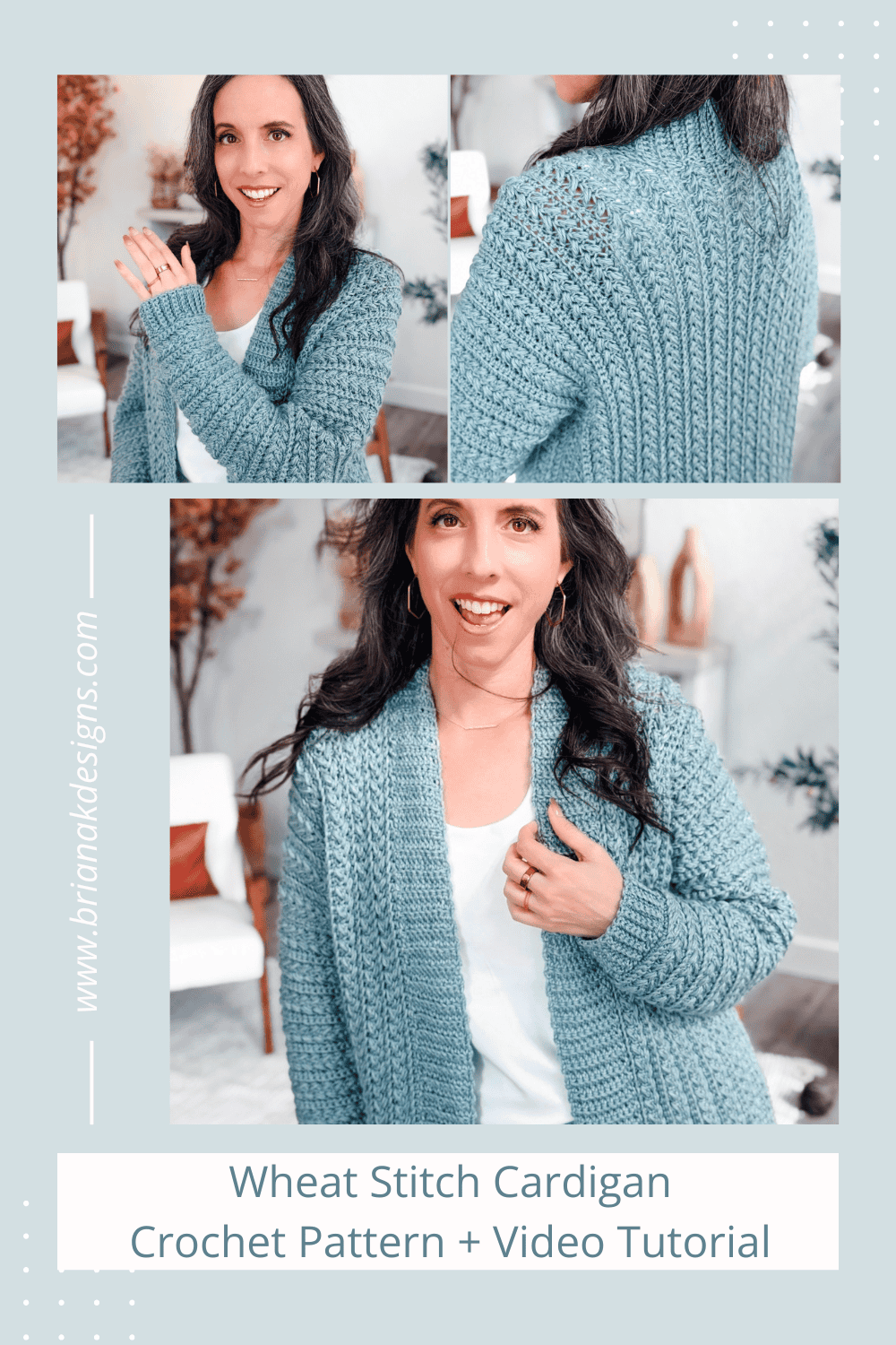 Wheat Stitch™ Crochet Cardigan Pattern — Cozy, Classic, and Chic ...