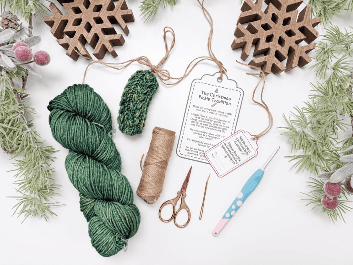 Wheat Stitch™ Crochet Pickle Ornament – Free Pattern + Festive Fun ...