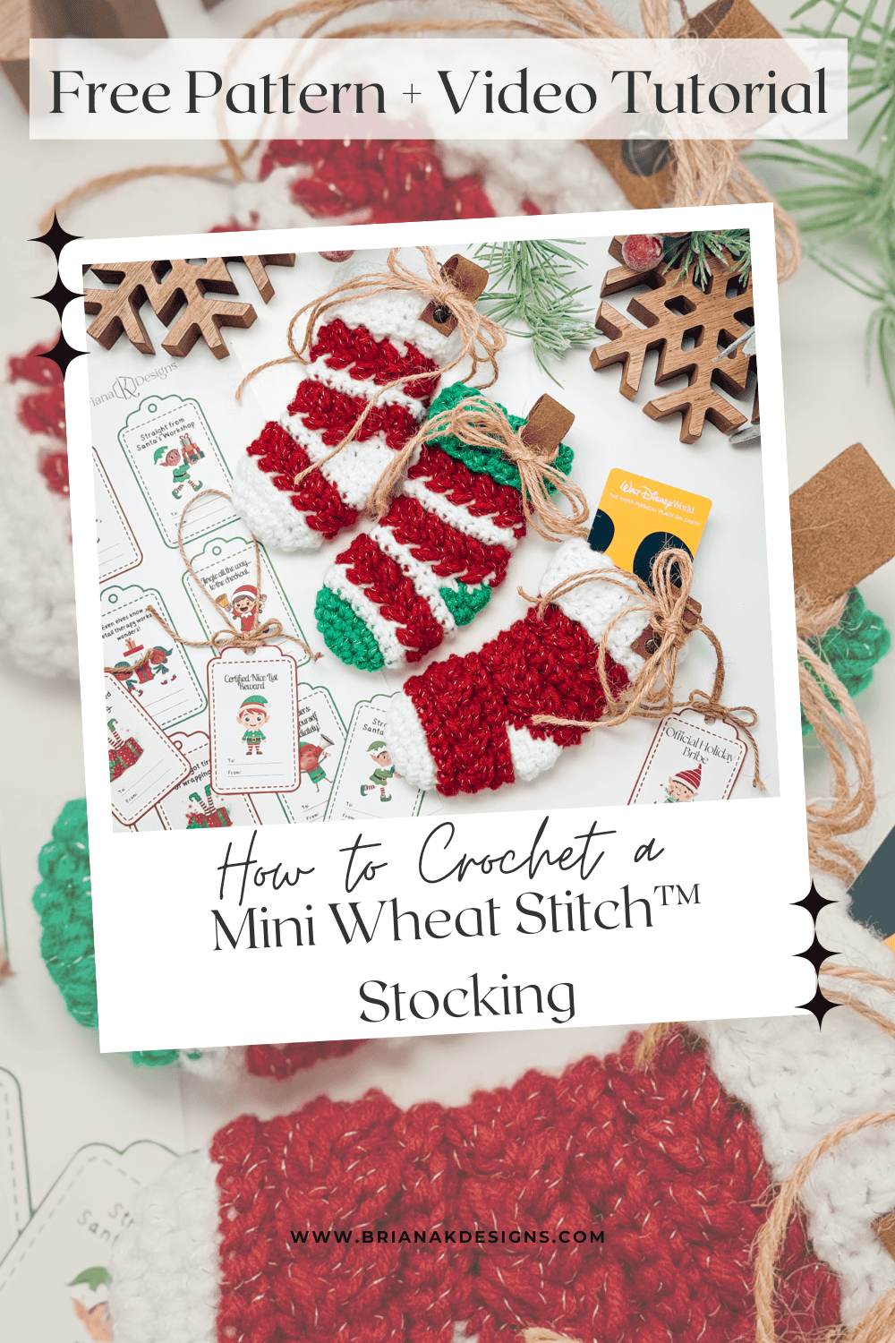 Wheat Stitch™ Crochet Mini Stocking – Free Pattern + Easy Holiday Gift ...