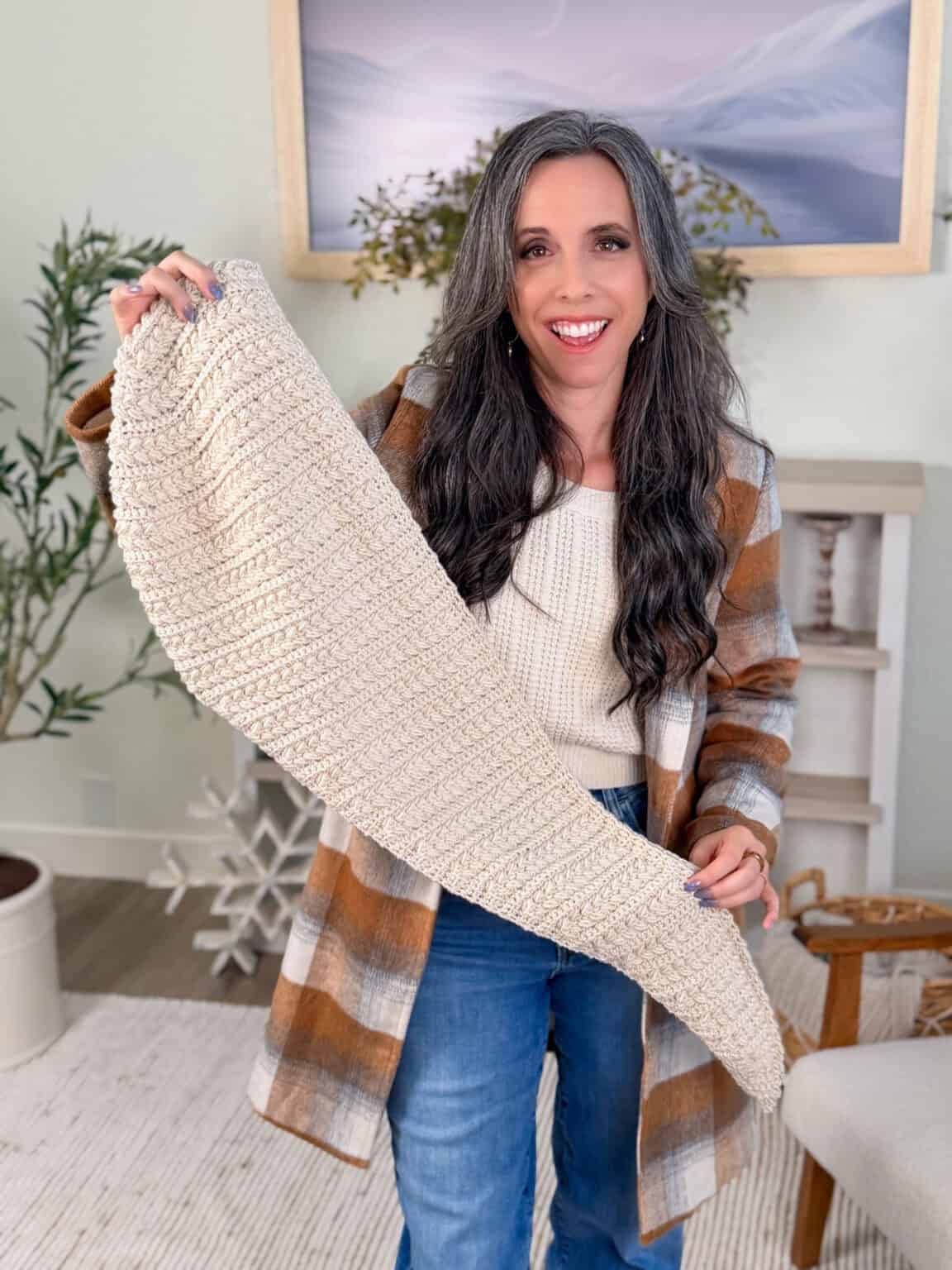 Wheat Stitch™ Crochet Hooded Scarf Pattern (Cozy, Seamless, & Stylish ...