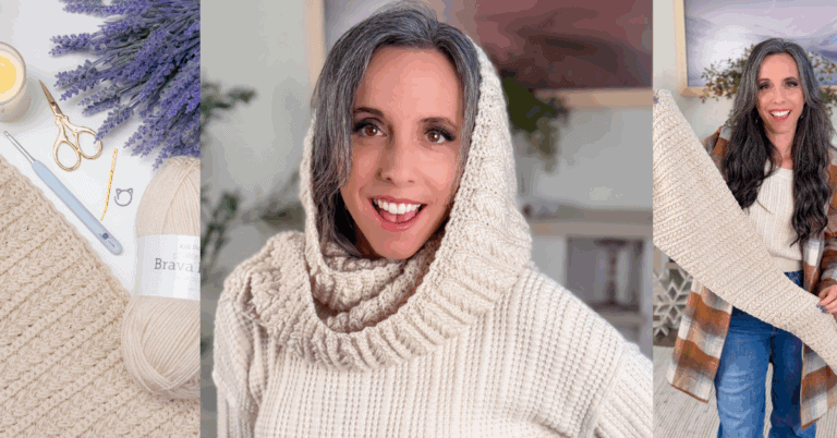 Wheat Stitch™ Crochet Hooded Scarf Pattern (Cozy, Seamless, & Stylish ...